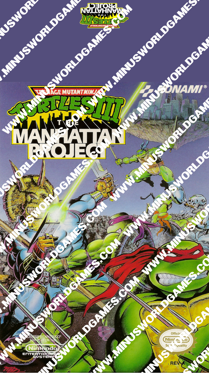 TMNT 3 The Manhattan Project NES Cartridge Label – MinusWorldGames